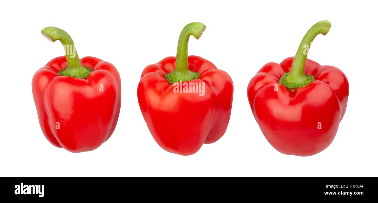 bell pepper path isolated on white Stock Photo - Alamy