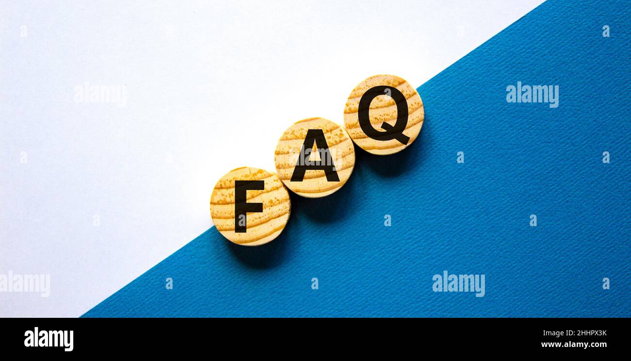 FAQ frequently asked questions symbol. Concept words FAQ frequently asked questions on wooden ...