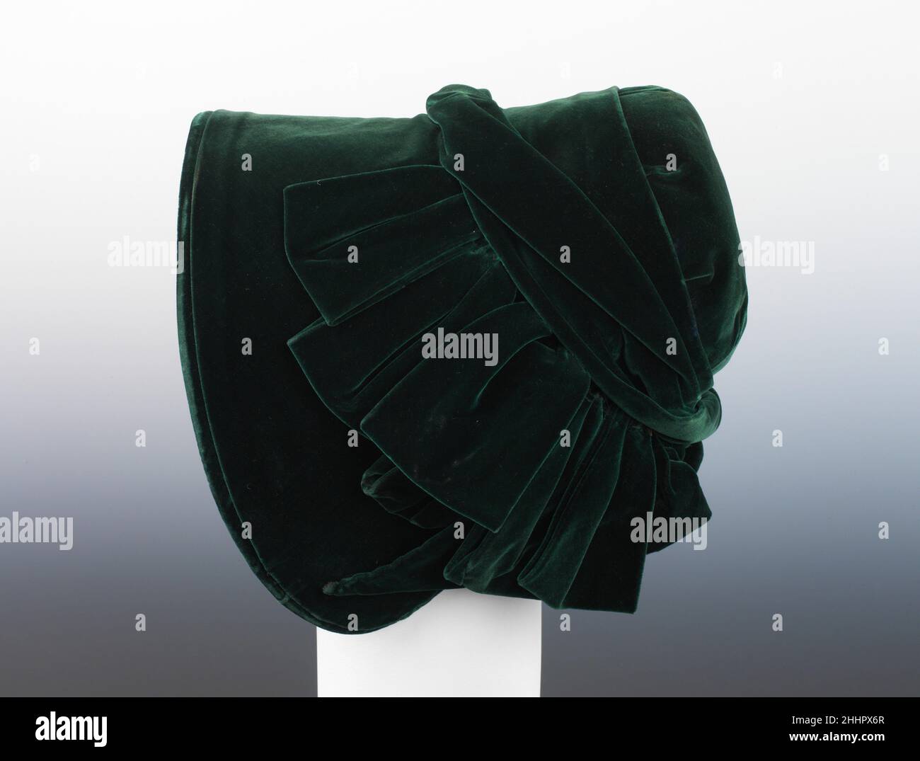 Evening bonnet ca. 1847 American The bonnet of the 1840s was a scaled ...