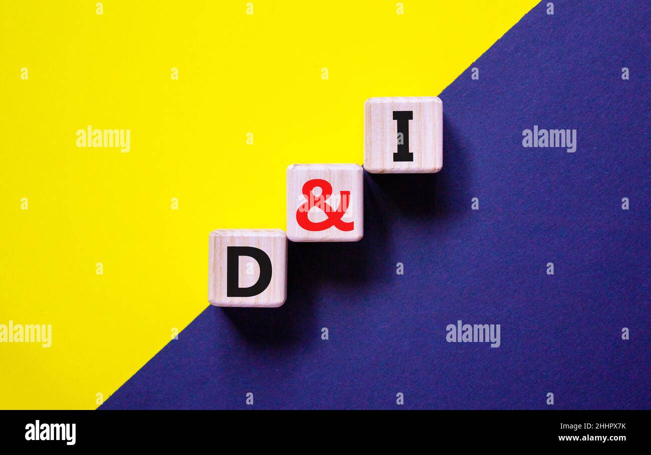 D and I, Diversity and inclusion symbol. Concept words D and I ...