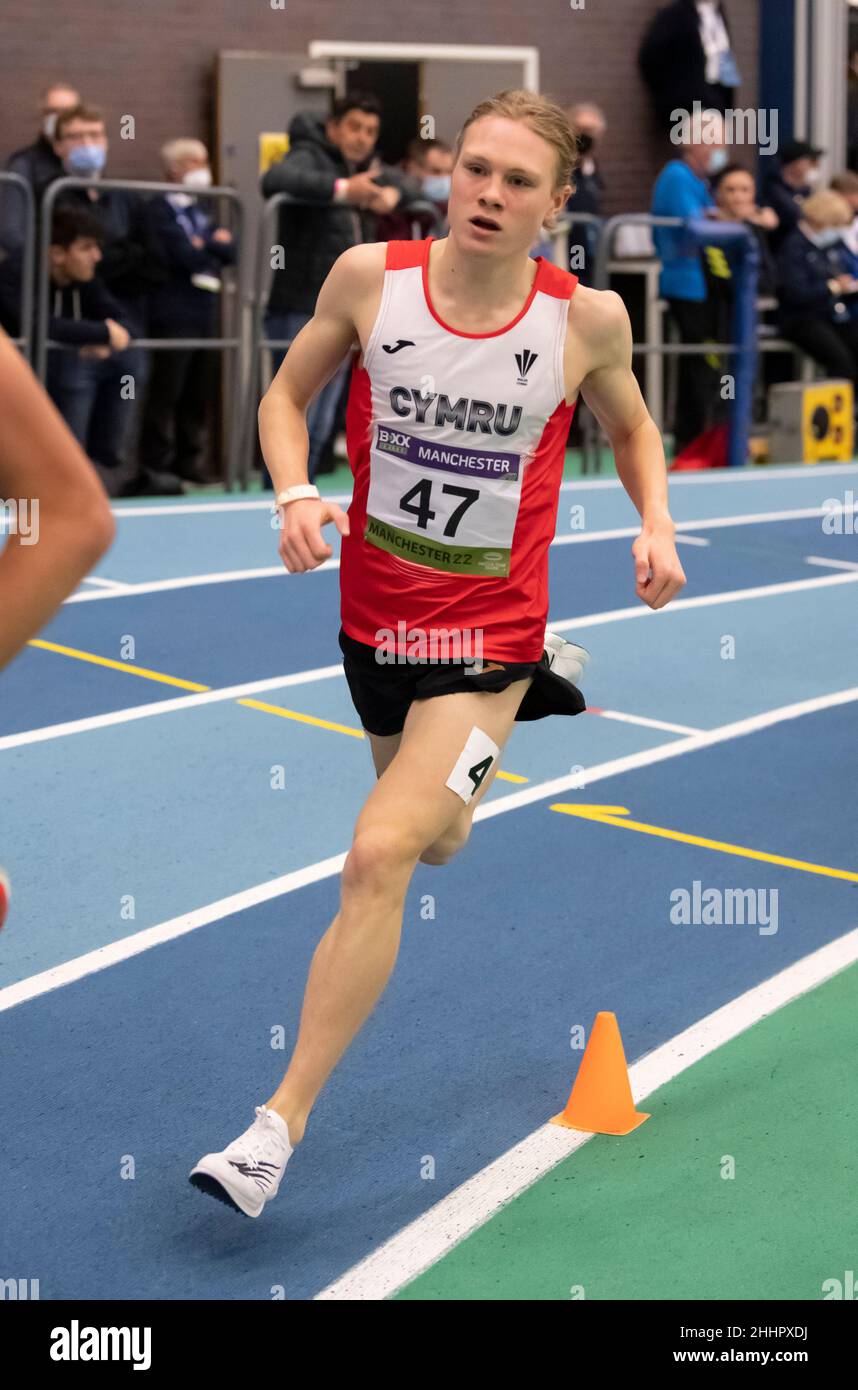 MANCHESTER - ENGLAND 23 JAN 22: Osian Perrin (GBR) competing in the ...