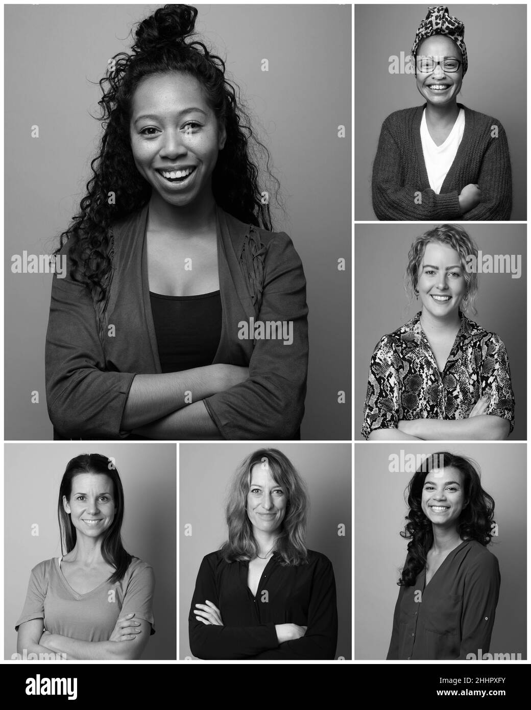 Group of beautiful people in a collage Stock Photo - Alamy