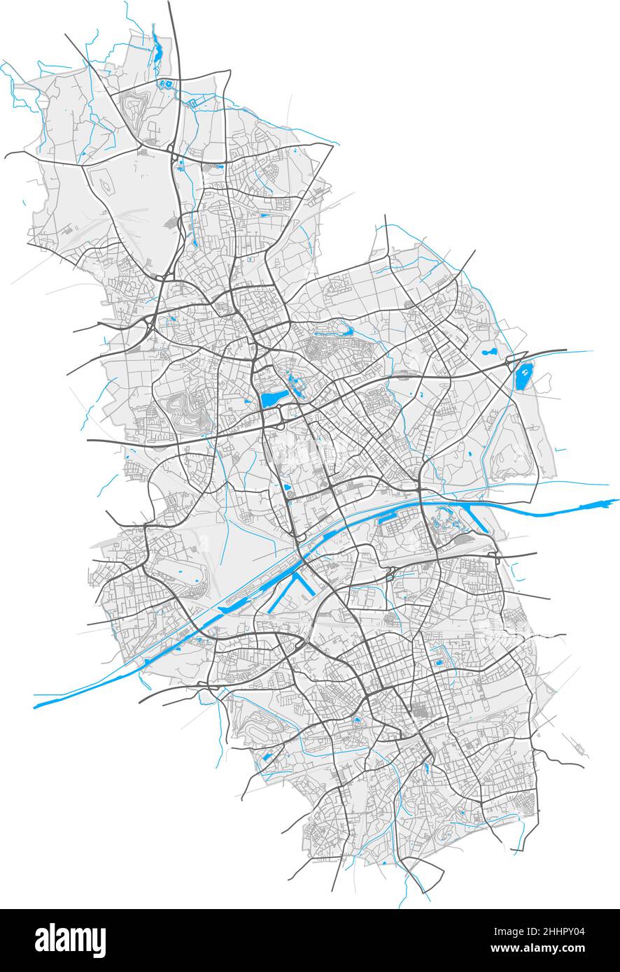 Gelsenkirchen, North Rhine-Westphalia, Germany high resolution vector ...