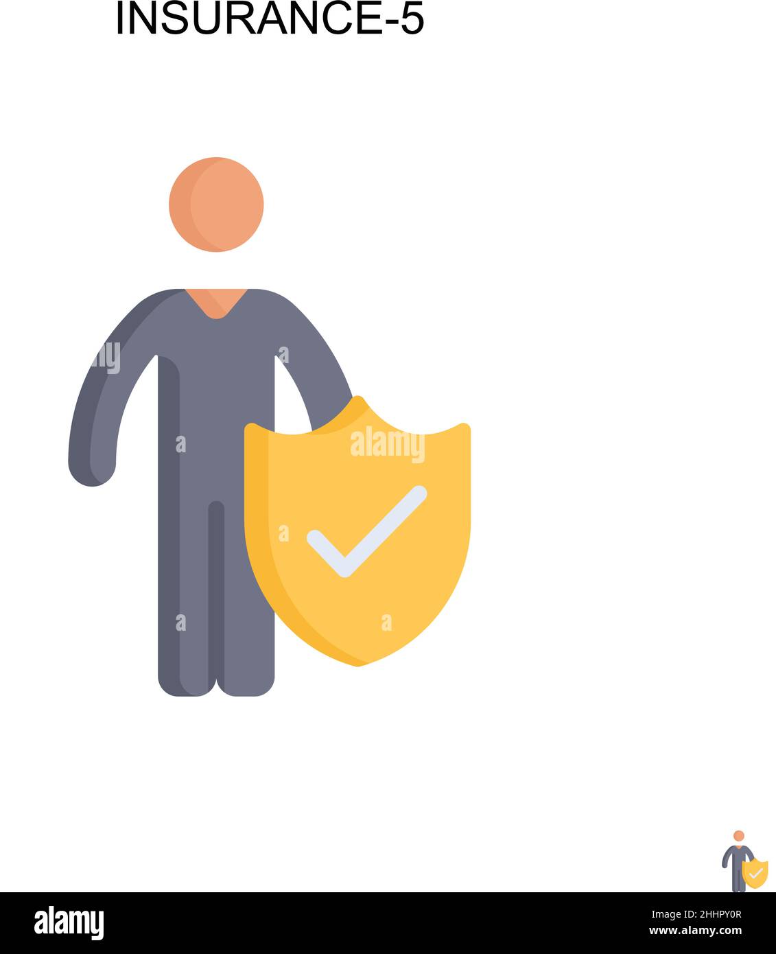 Insurance-5 Simple vector icon.Perfect color modern pictogram on ...
