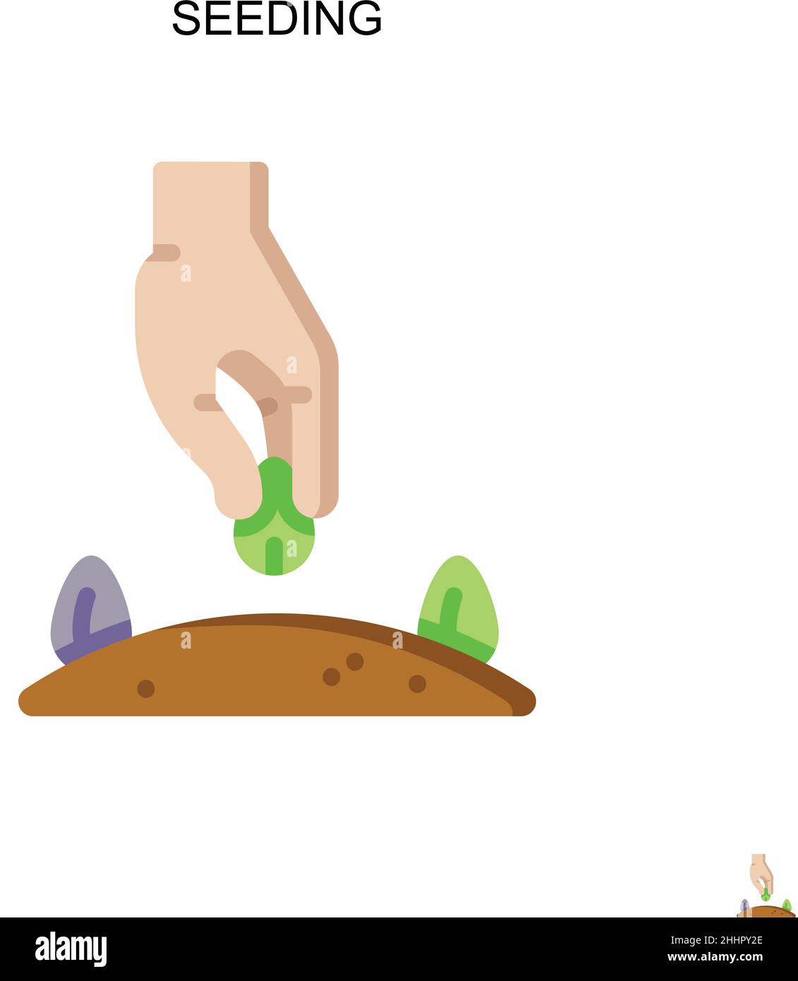 Seeding Simple vector icon.Perfect color modern pictogram on editable ...
