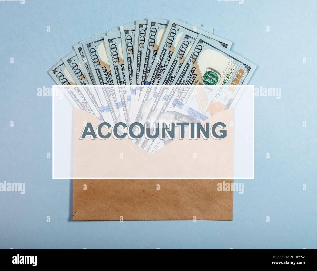 Accounting concept. Word on dollar cash in envelope Stock Photo - Alamy