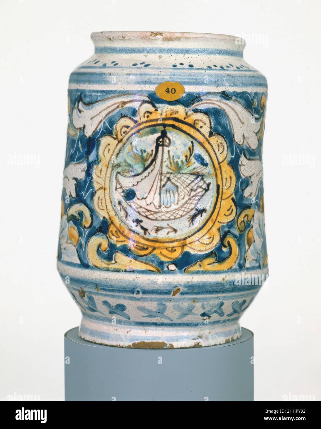 Apothecary jar (albarello) 17th century Italian, perhaps Trapani ...
