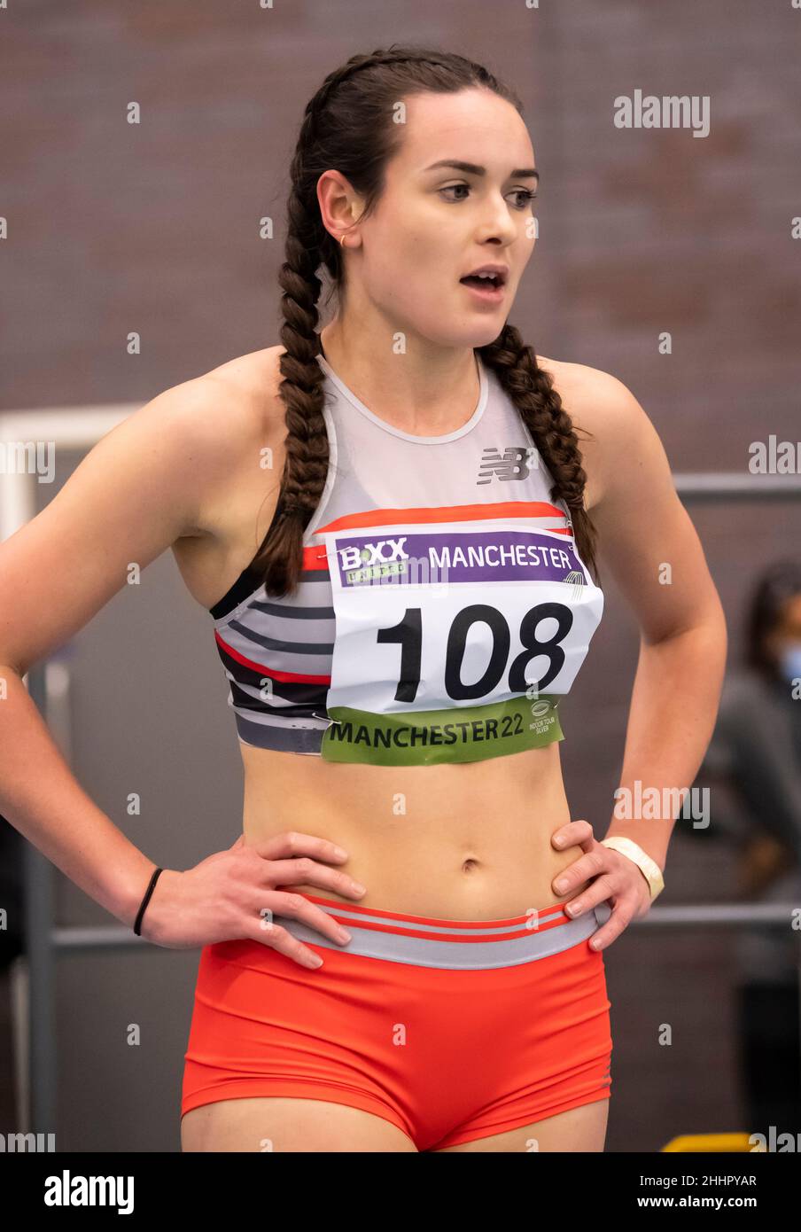 MANCHESTER - ENGLAND 23 JAN 22: Isabelle Boffey competing in the 800m ...