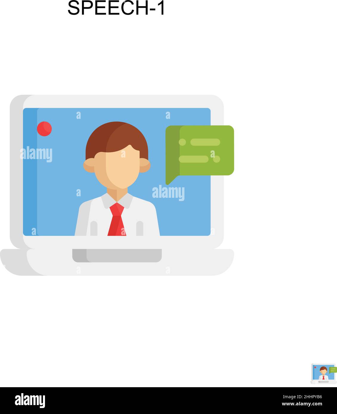 Speech-1 Simple vector icon.Perfect color modern pictogram on editable ...