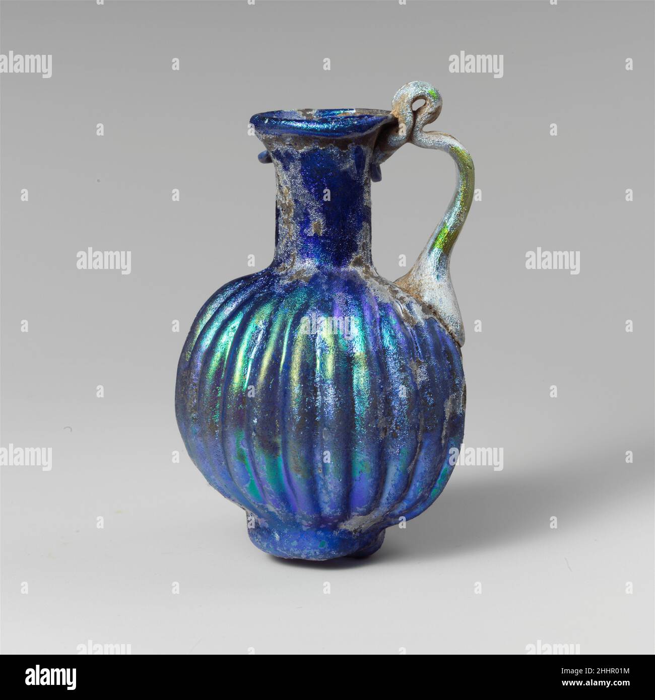 Glass juglet with vertical ribbing 2nd half of 1st century A.D. Roman ...