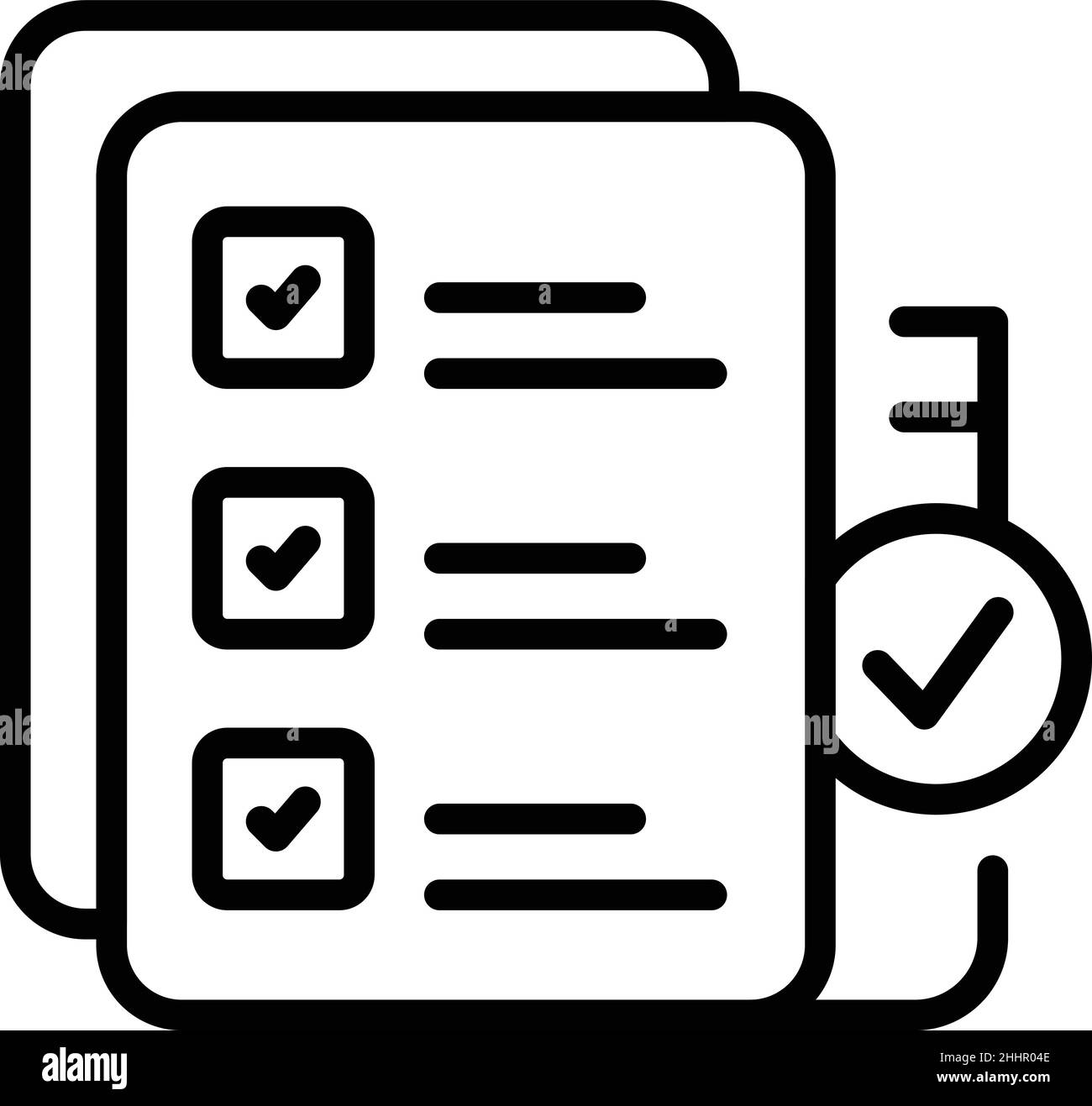 Education exam icon outline vector. Online test. School study Stock ...