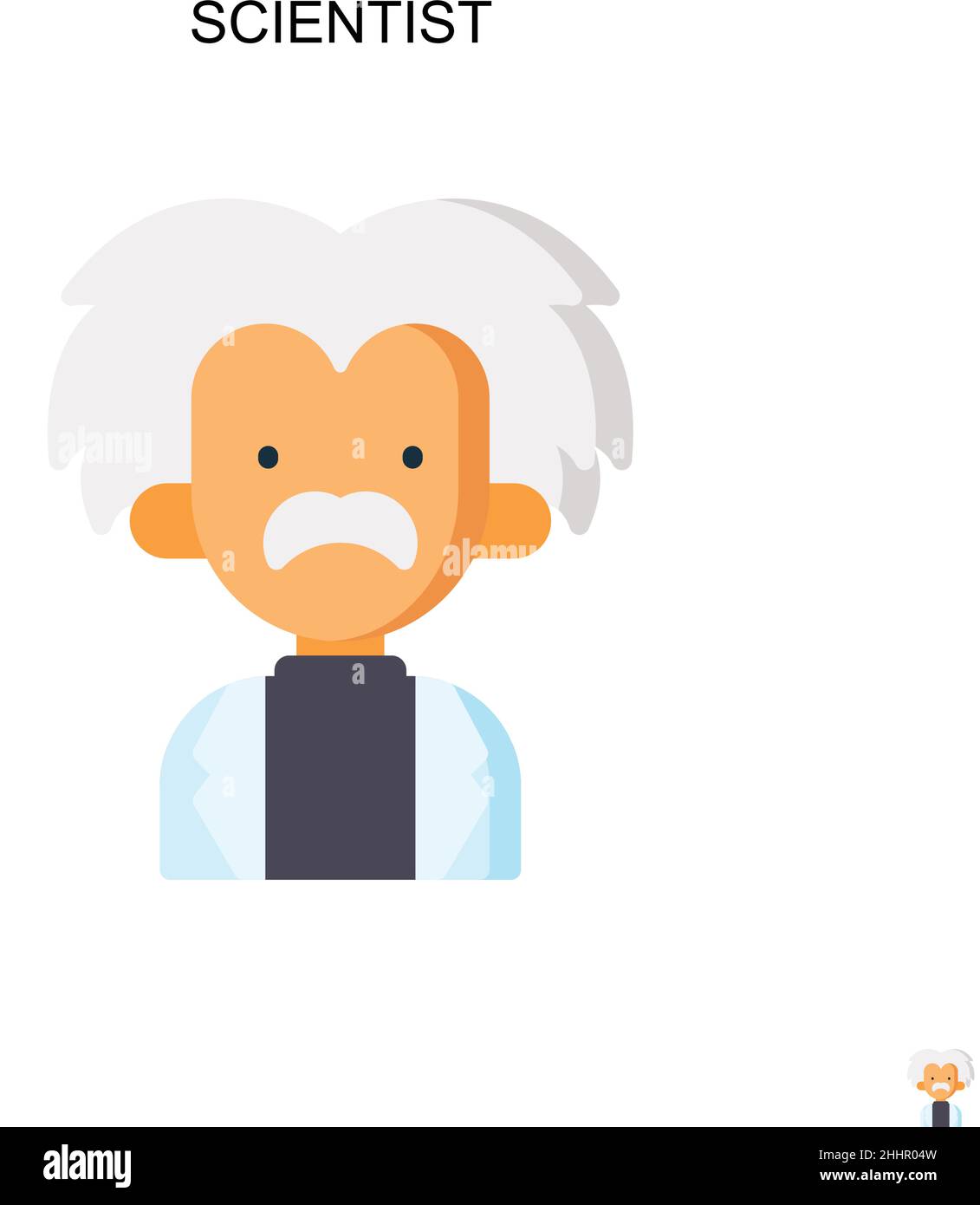 Scientist Simple vector icon.Perfect color modern pictogram on editable ...