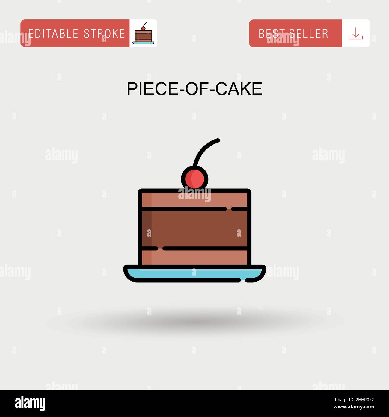 Cute birthday cake icon Stock Vector Images - Alamy