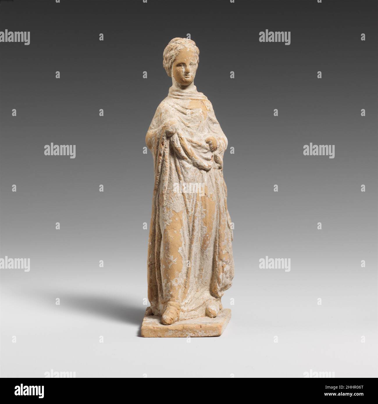 Terracotta statuette of a draped woman early 3rd century B.C. Greek ...