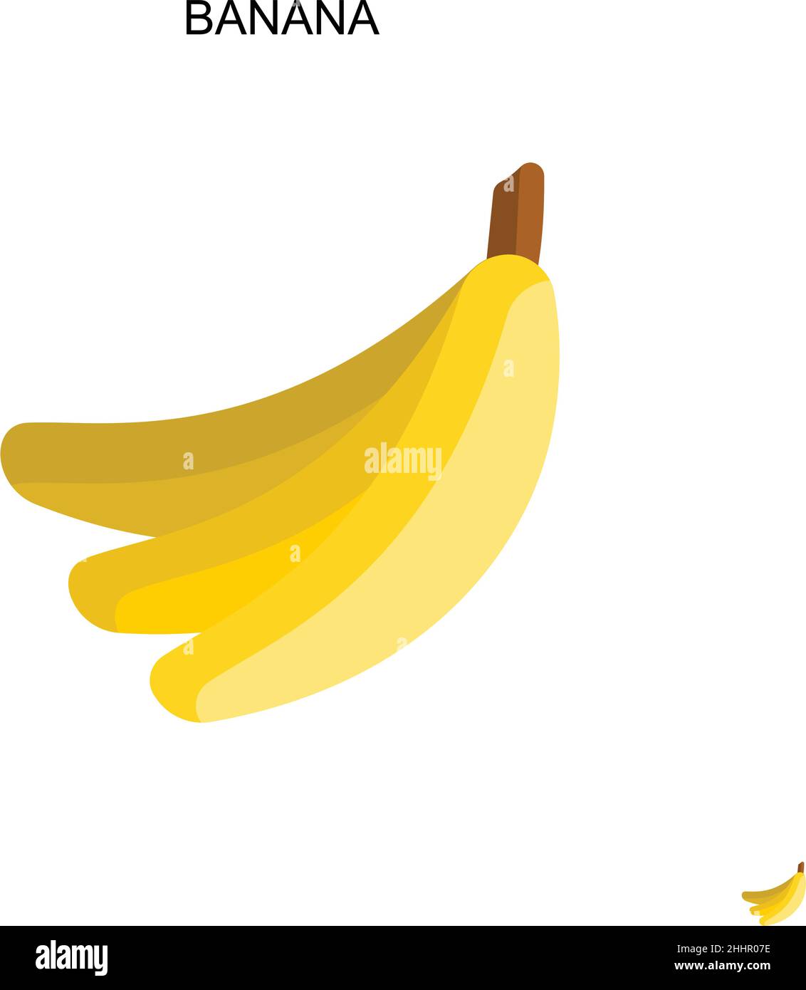 Banana Simple vector icon.Perfect color modern pictogram on editable ...