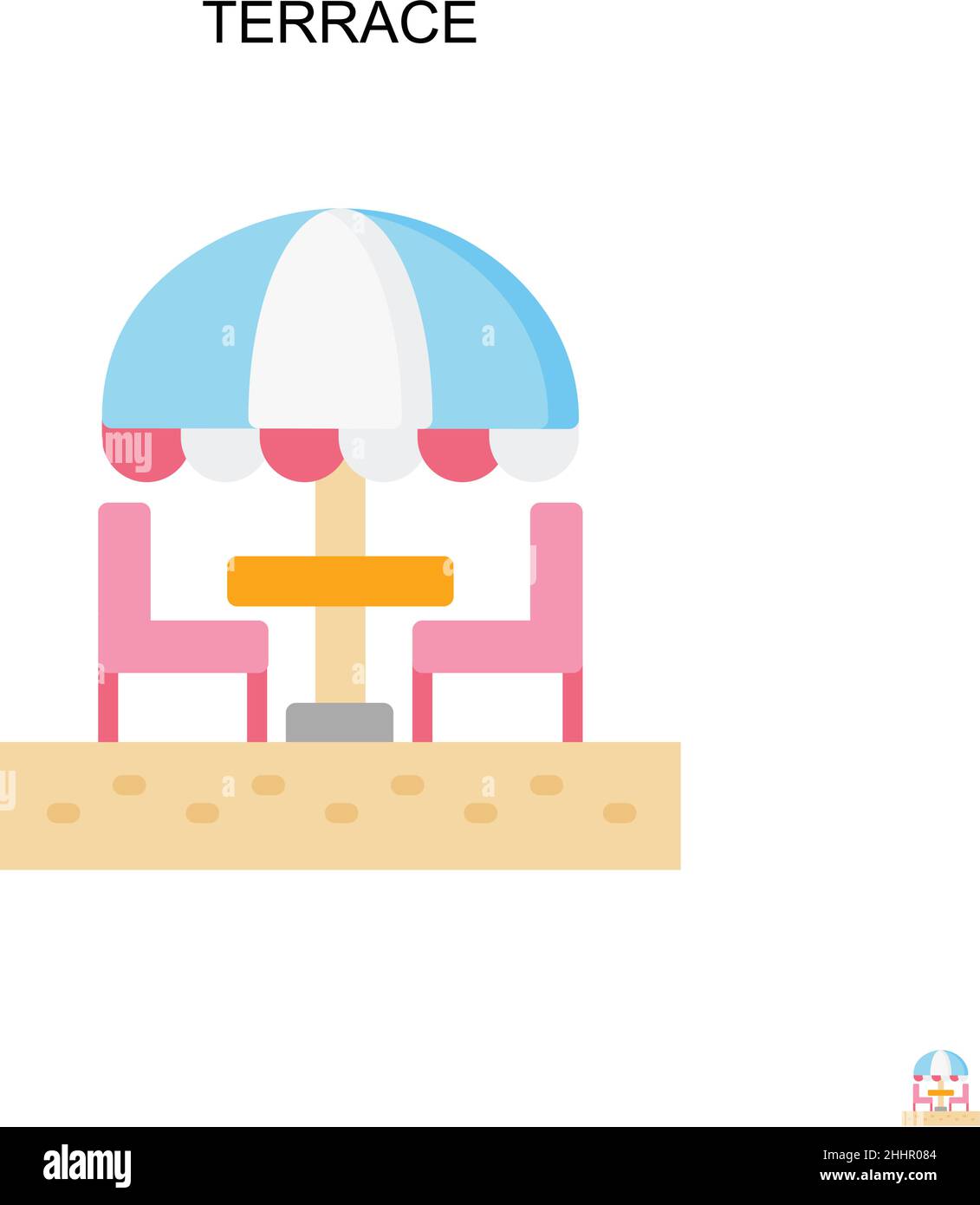 Empty hotel terrace background Stock Vector Images - Alamy