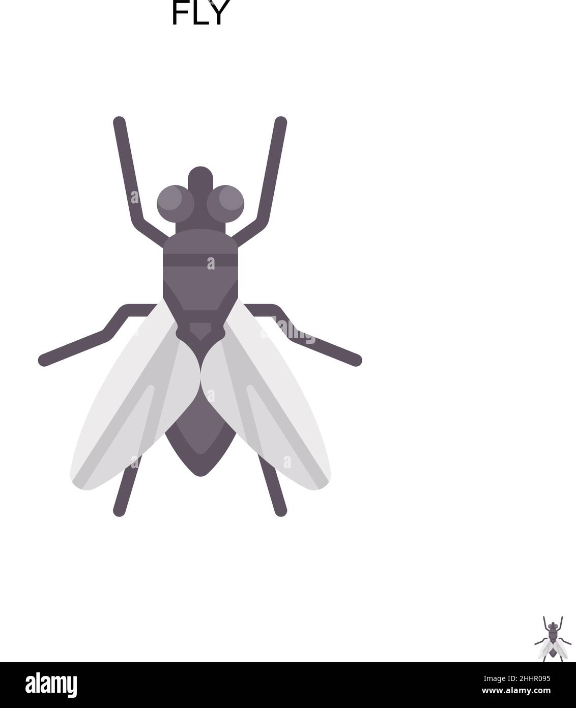 Fly Simple vector icon.Perfect color modern pictogram on editable ...