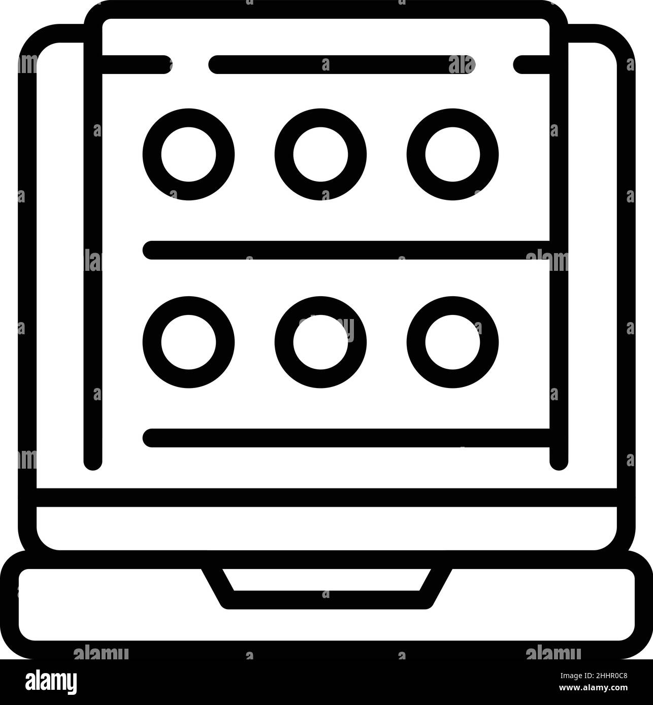 Exam icon outline vector. Online test. Digital school Stock Vector ...
