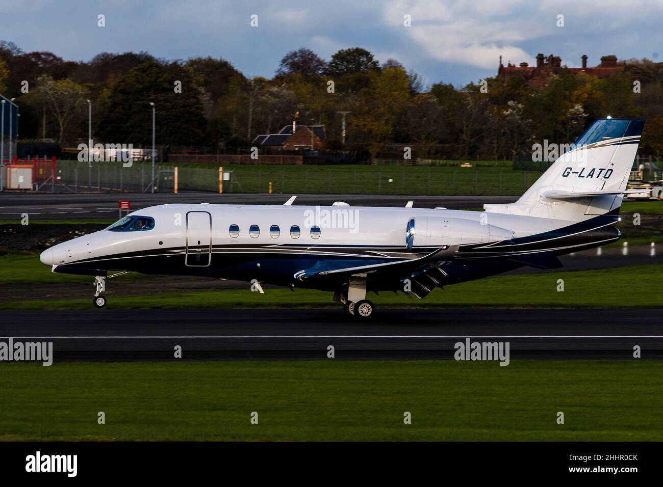 Private jets and other International planes are seen landing at ...