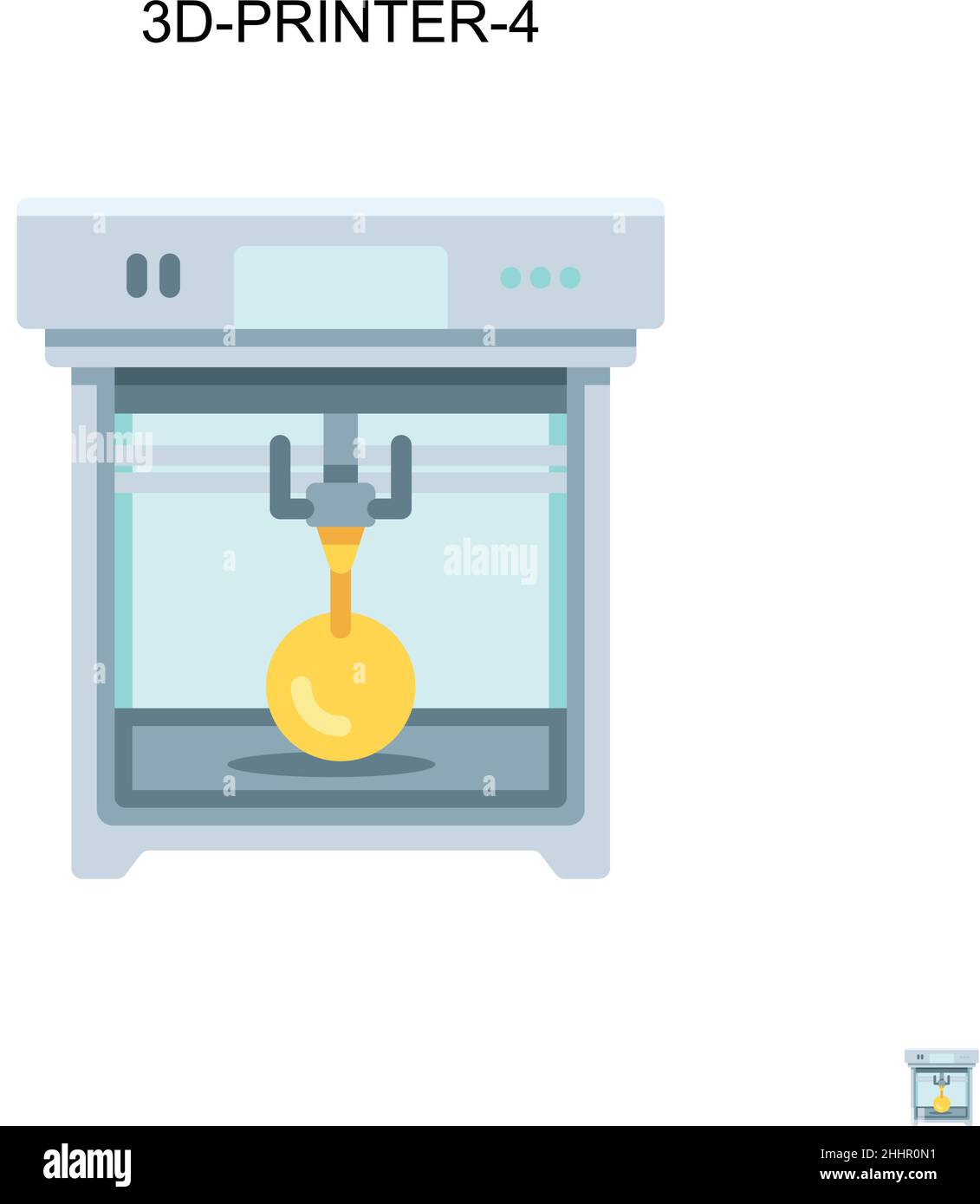 3d-printer-4 Simple vector icon.Perfect color modern pictogram on ...