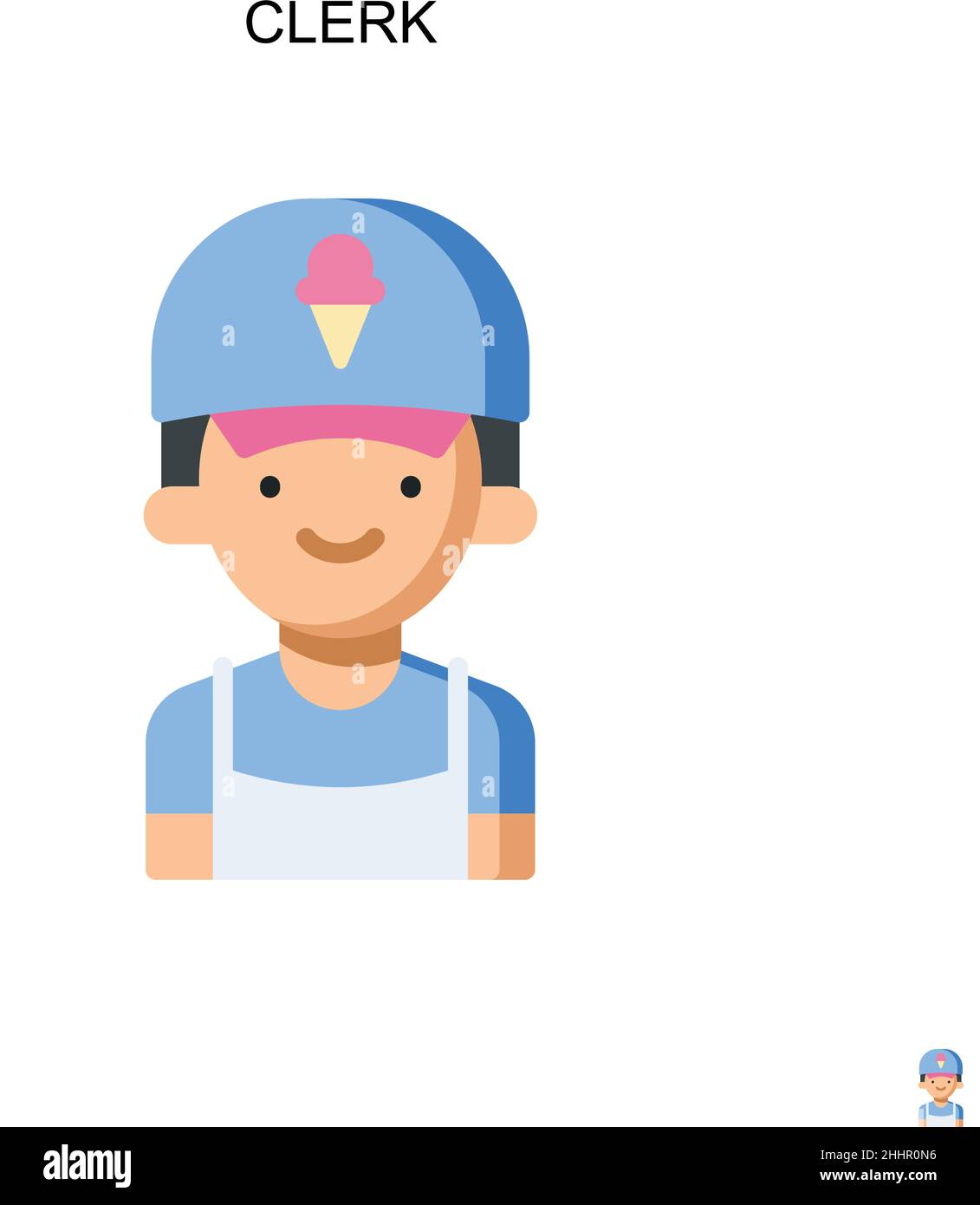 Clerk Simple vector icon.Perfect color modern pictogram on editable ...