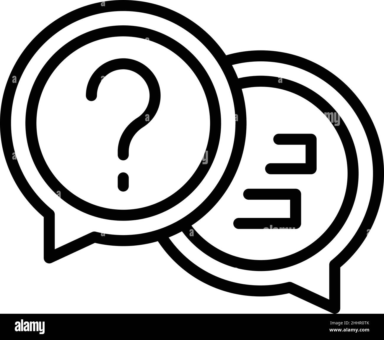 Chat question icon outline vector. Online exam. Computer education ...