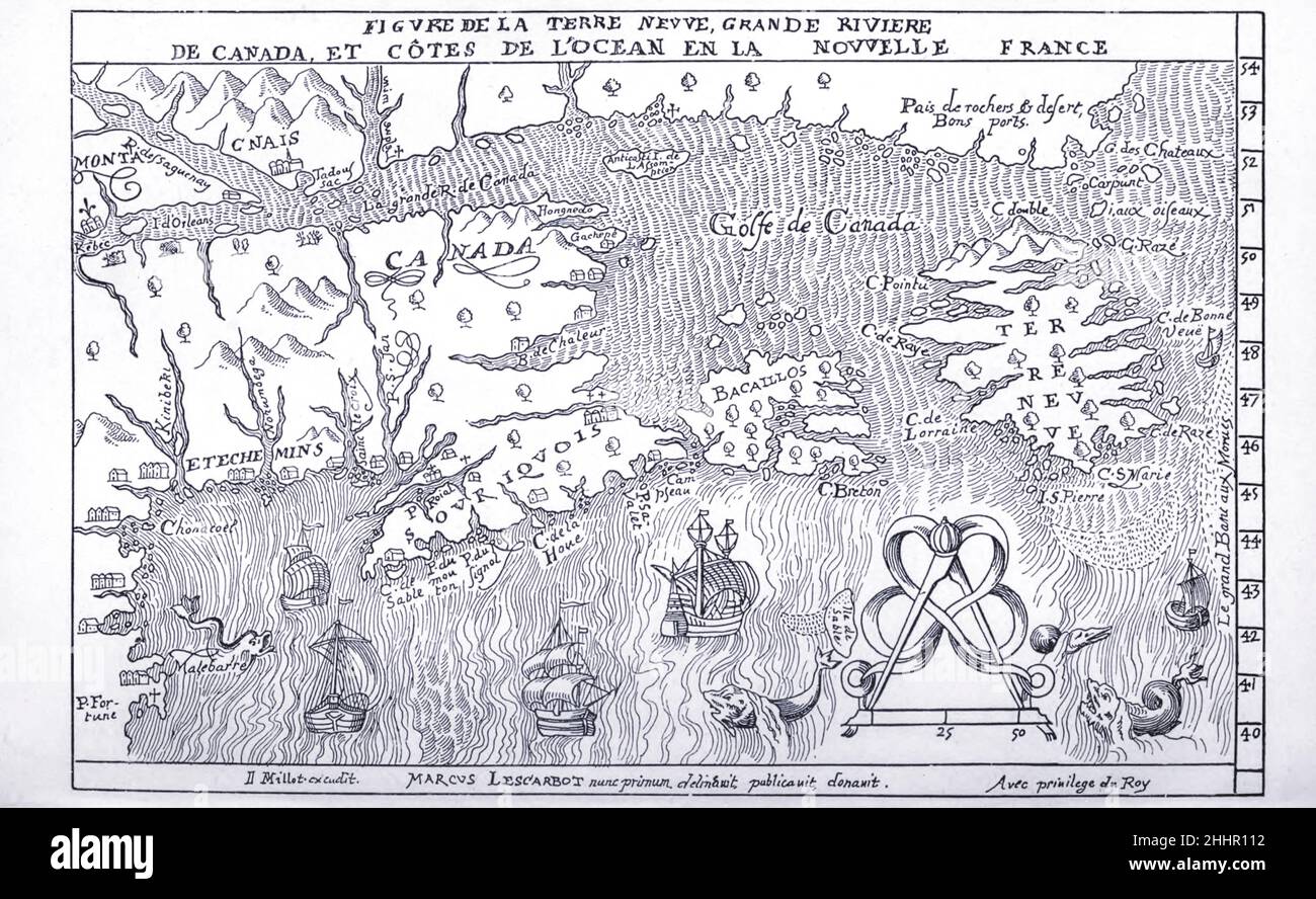 Ancient Map of Newfoundland and of the Mouth of the St. Lawrence ...