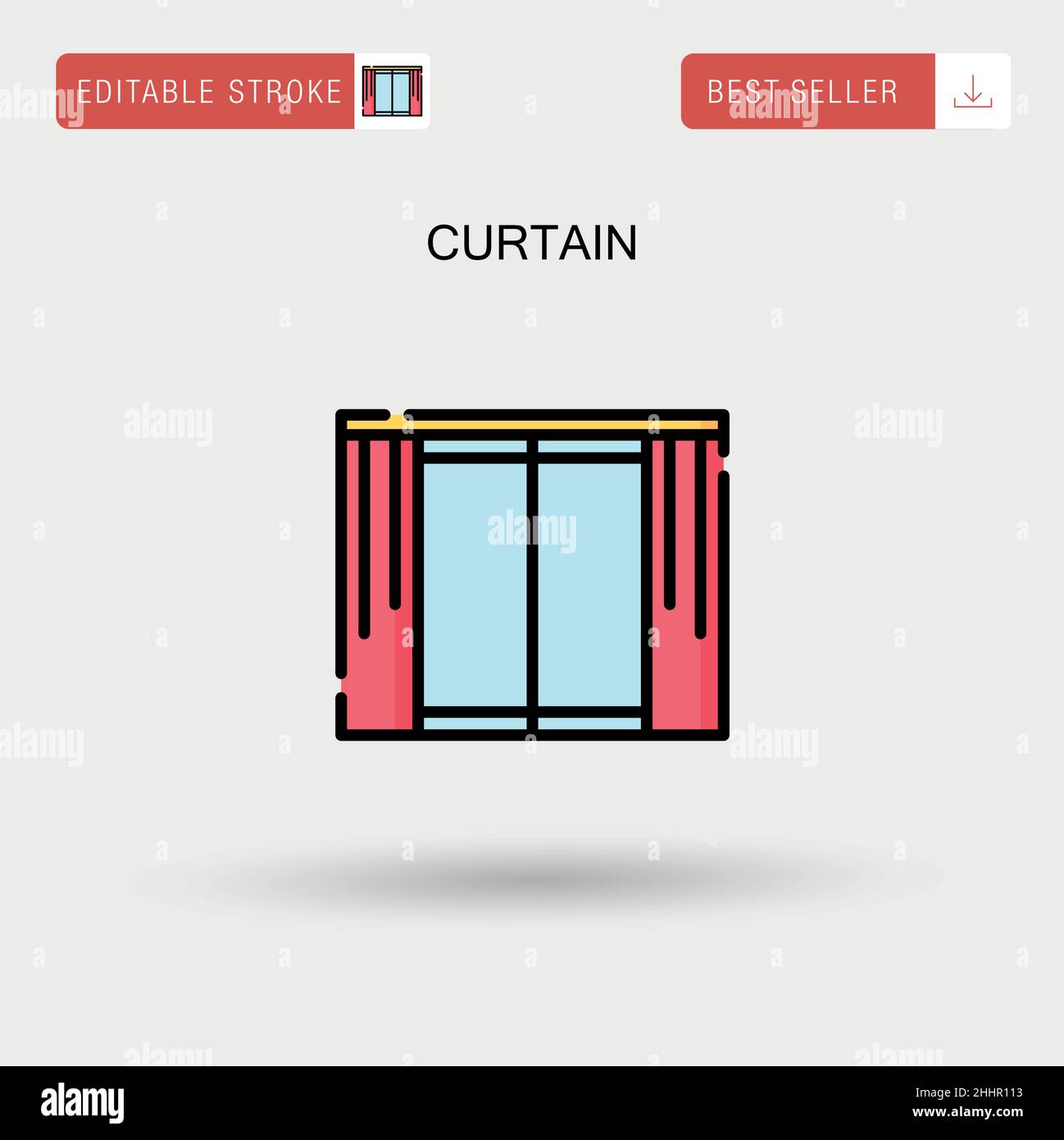Stage curtain icon Stock Vector Images - Alamy