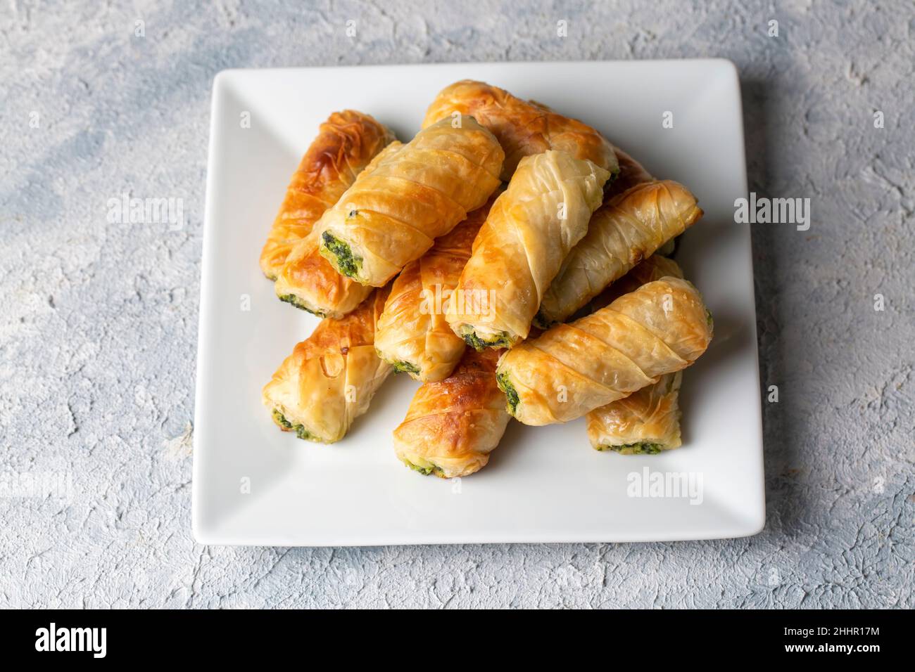 Turkish Tepsi Boregi, Round Borek, Tray pastry (Turkish name; rulo ...