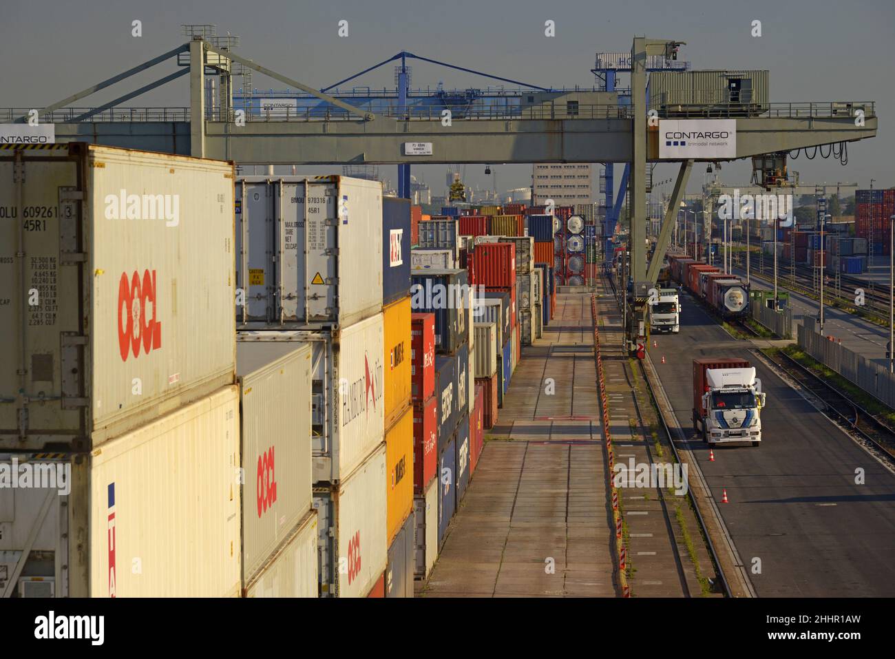 Germany, Baden-Wurttemberg, Mannheim, Port of Mannheim, Mühlauhafen ...