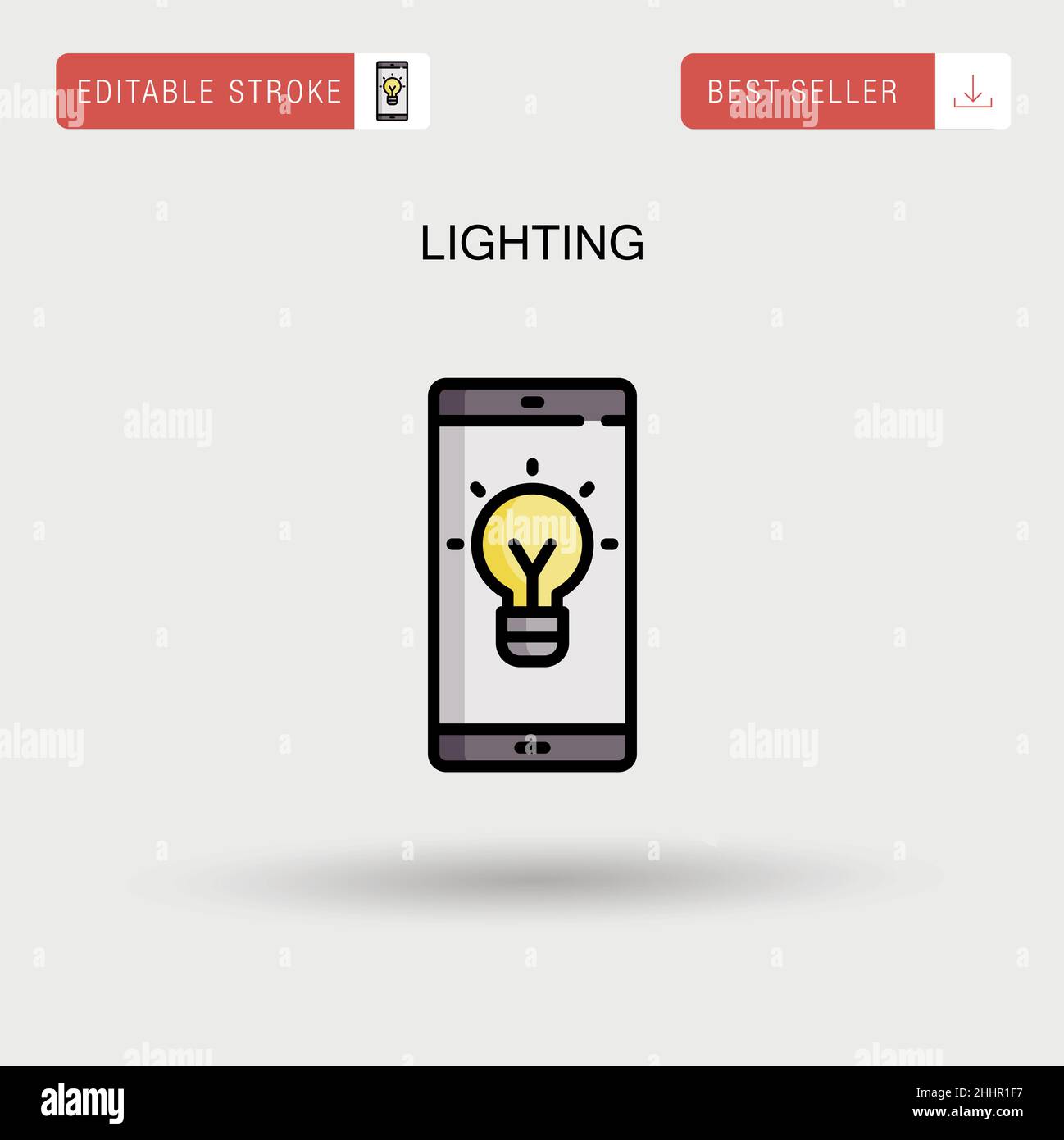 Lighting Simple vector icon Stock Vector Image & Art - Alamy