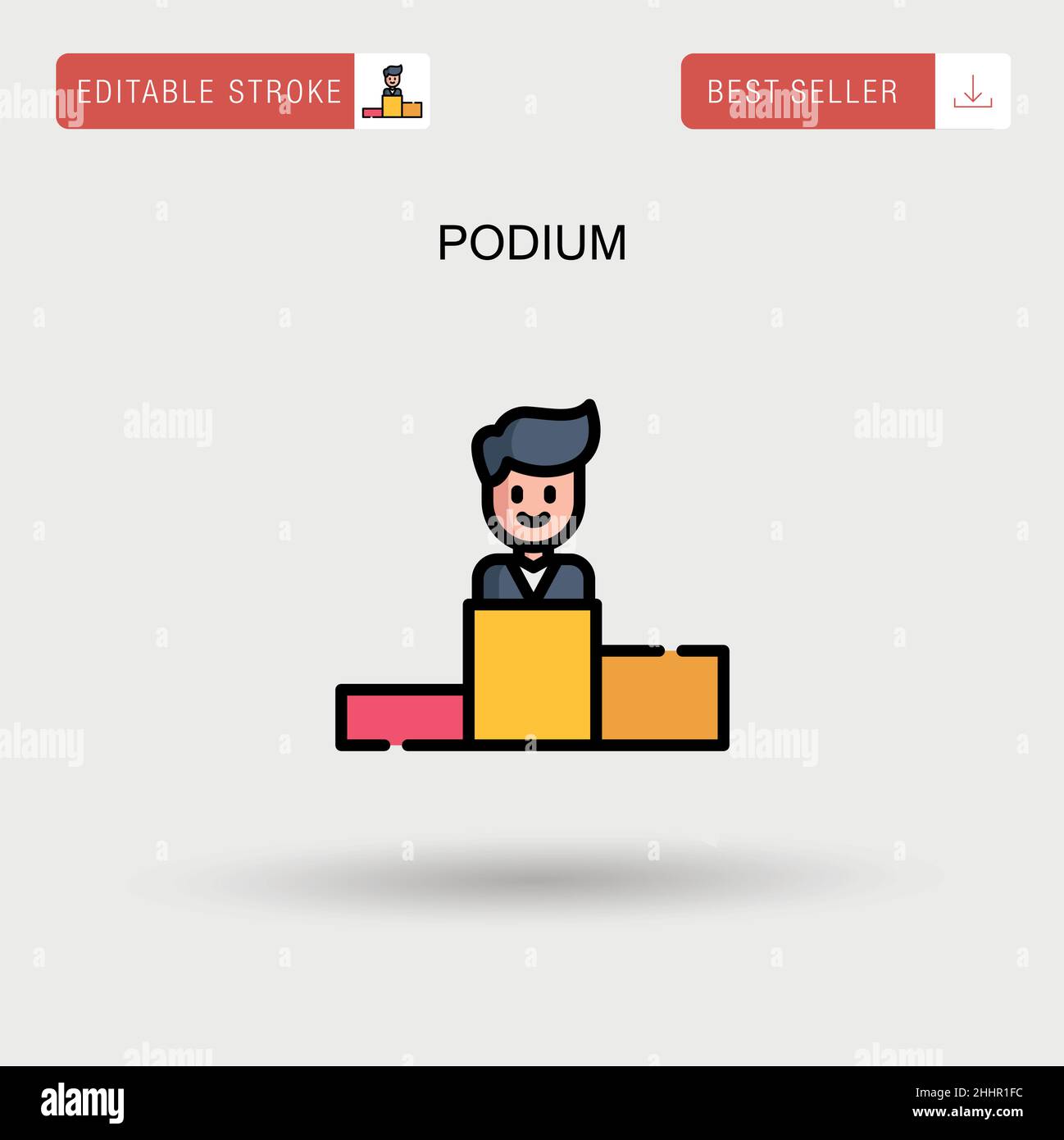 Podium Simple vector icon Stock Vector Image & Art - Alamy
