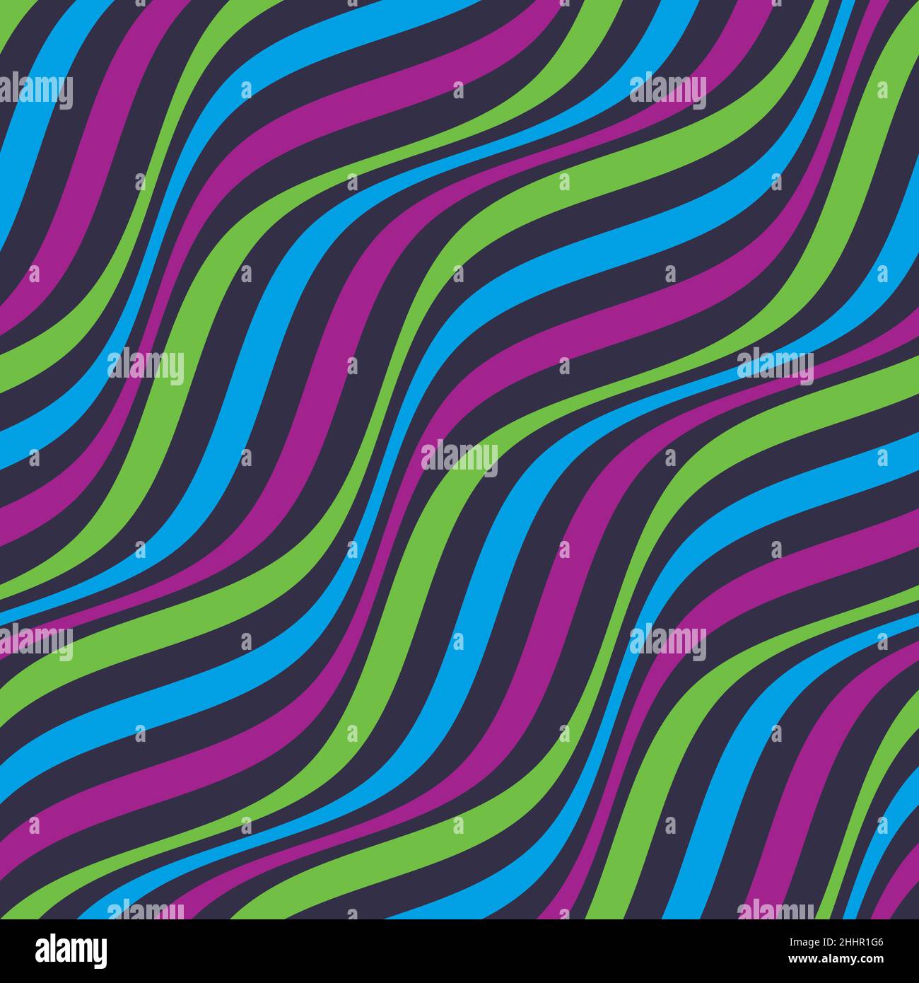 Multicolor Wavy Lines Seamless Background. Vector Tileable pattern ...