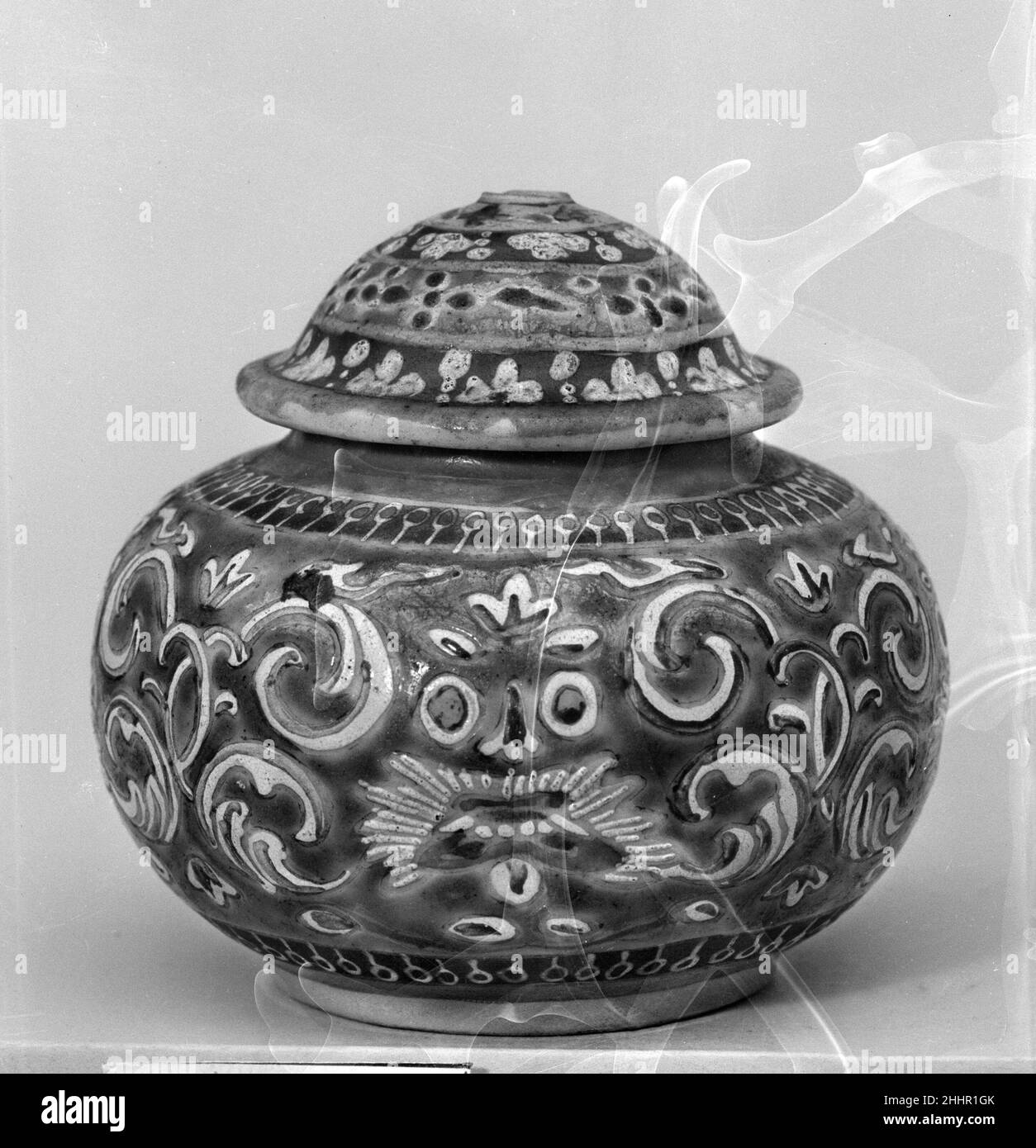 Covered jar with animal masks 19th century China. Covered jar with ...