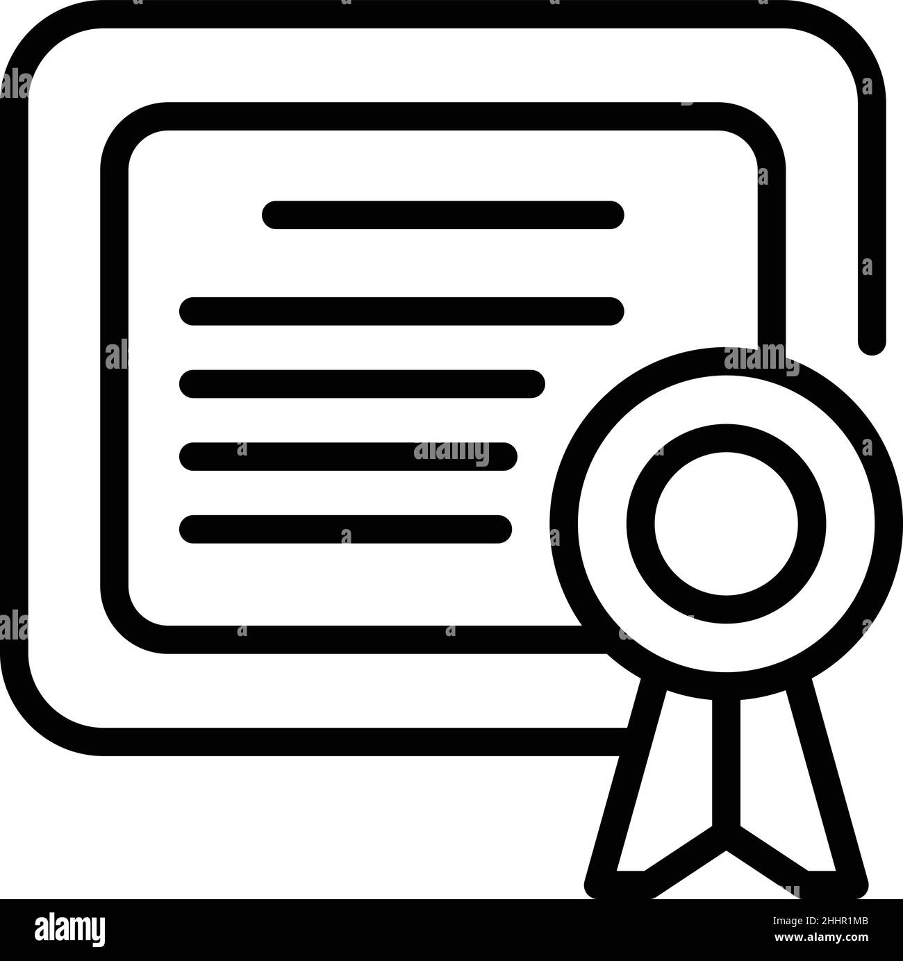 Diploma case icon outline vector. Study research. Success learn Stock ...