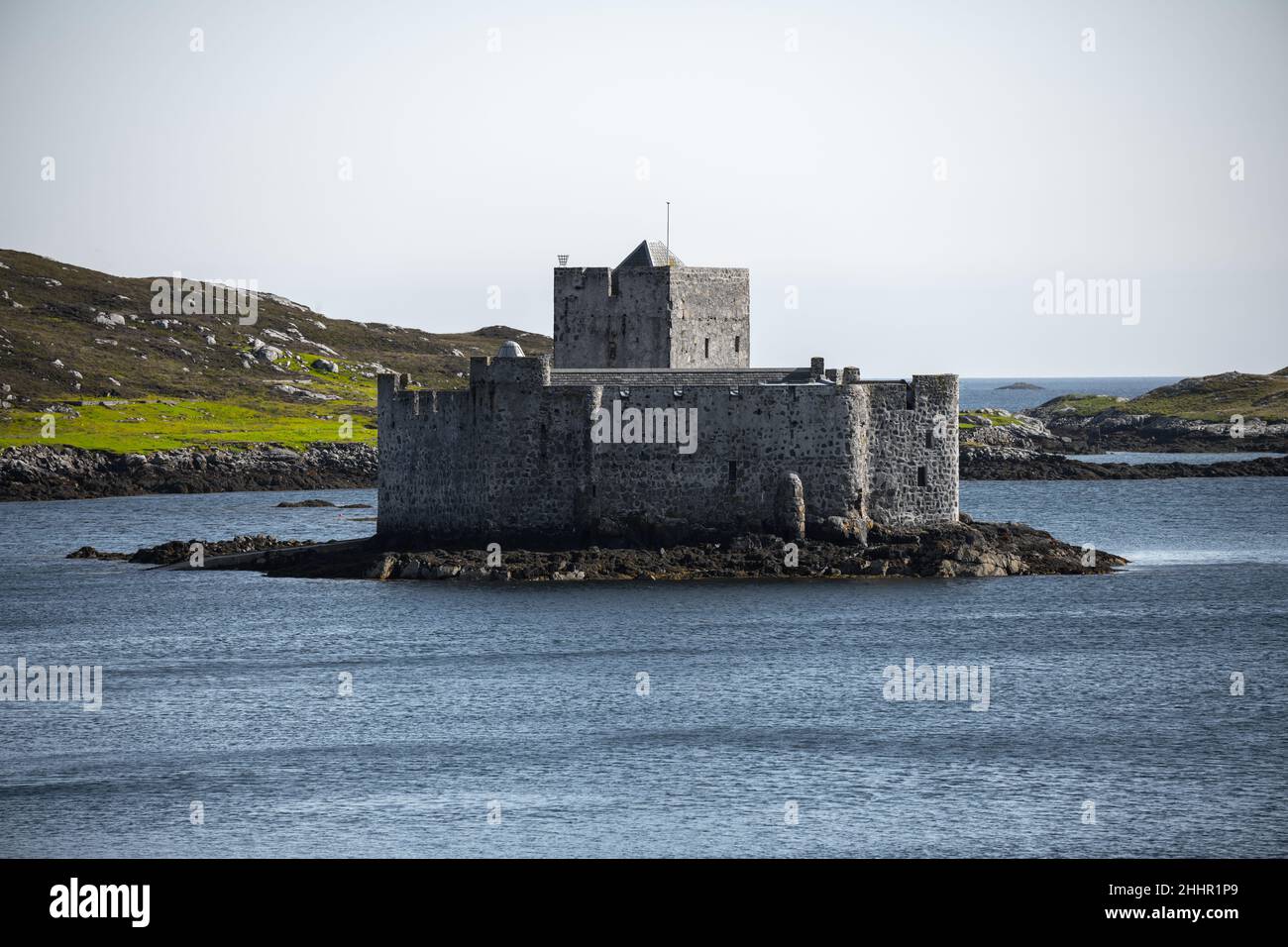 Kisimul Castle (Kiessimul Castle), a medieval castle located on a small ...
