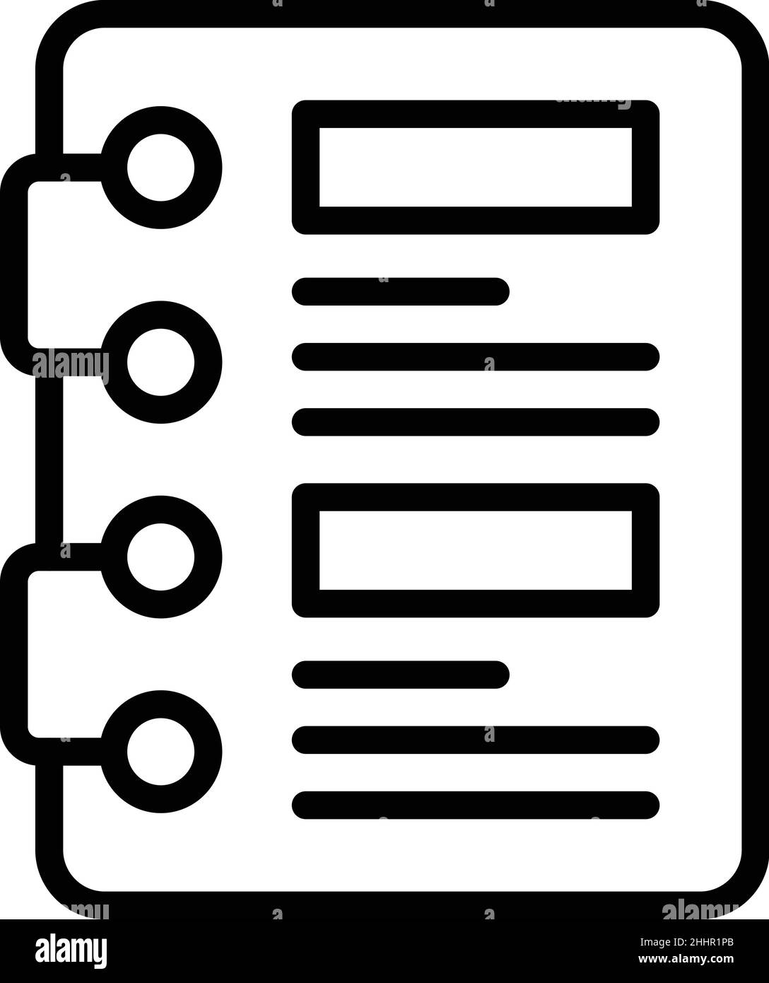 Notebook study icon outline vector. Case research. Success learn Stock ...