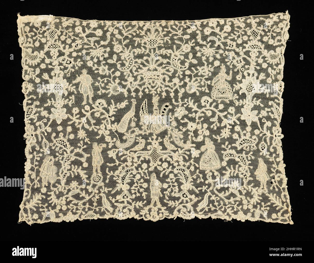 Lace 1720–40 Flemish This is an exquisitely crafted lace cravat end ...