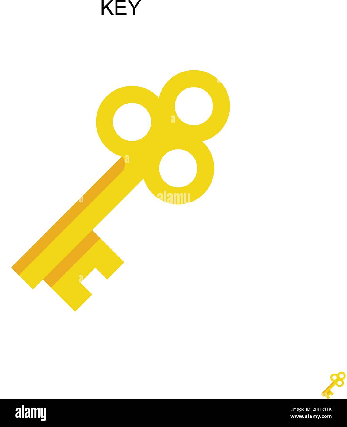 Key Simple vector icon.Perfect color modern pictogram on editable ...