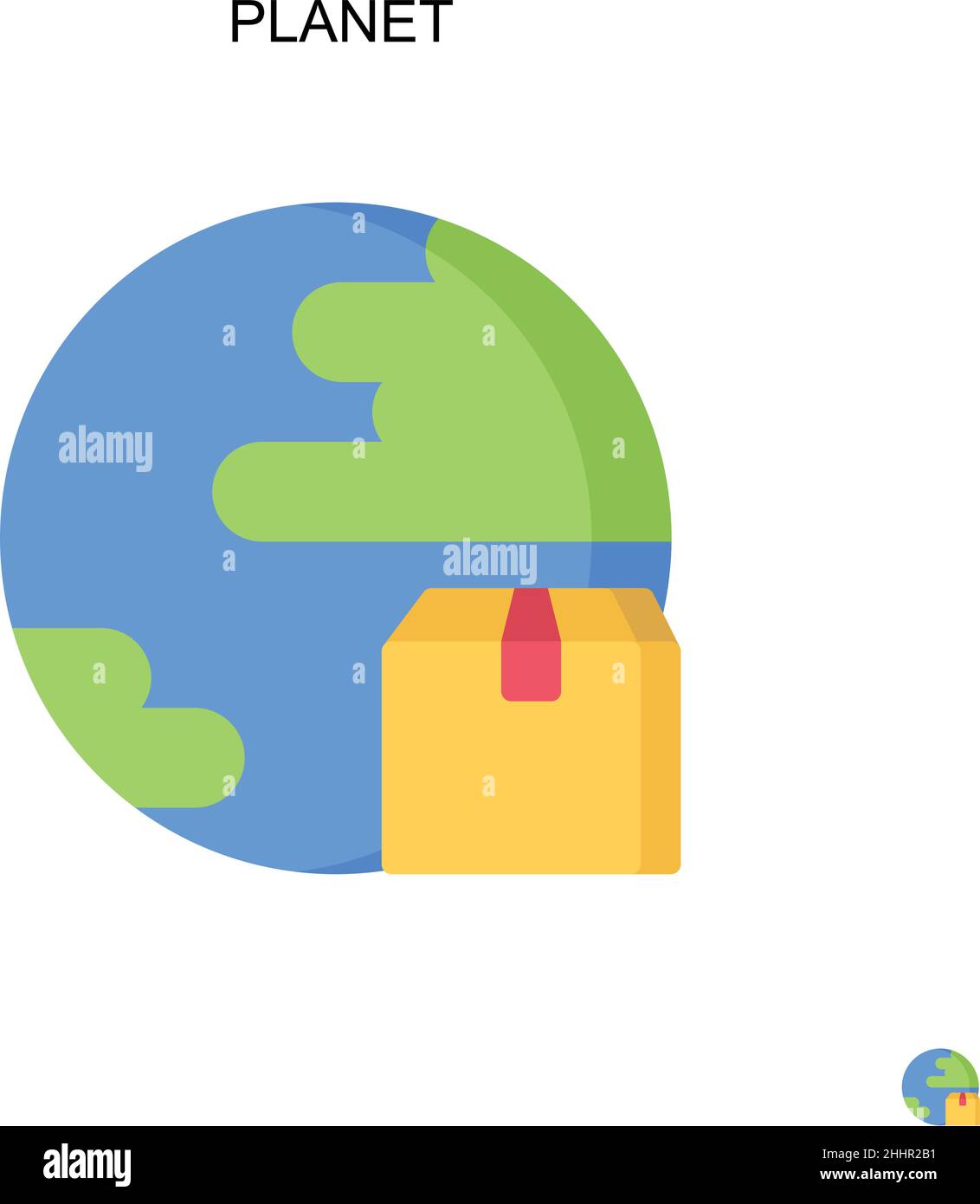 Planet Simple vector icon.Perfect color modern pictogram on editable ...