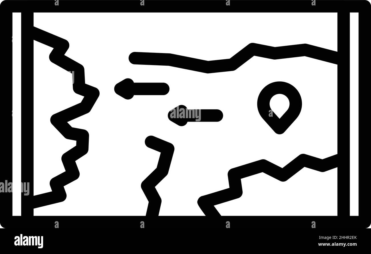 Travel location map icon outline vector. World globe. Global earth ...