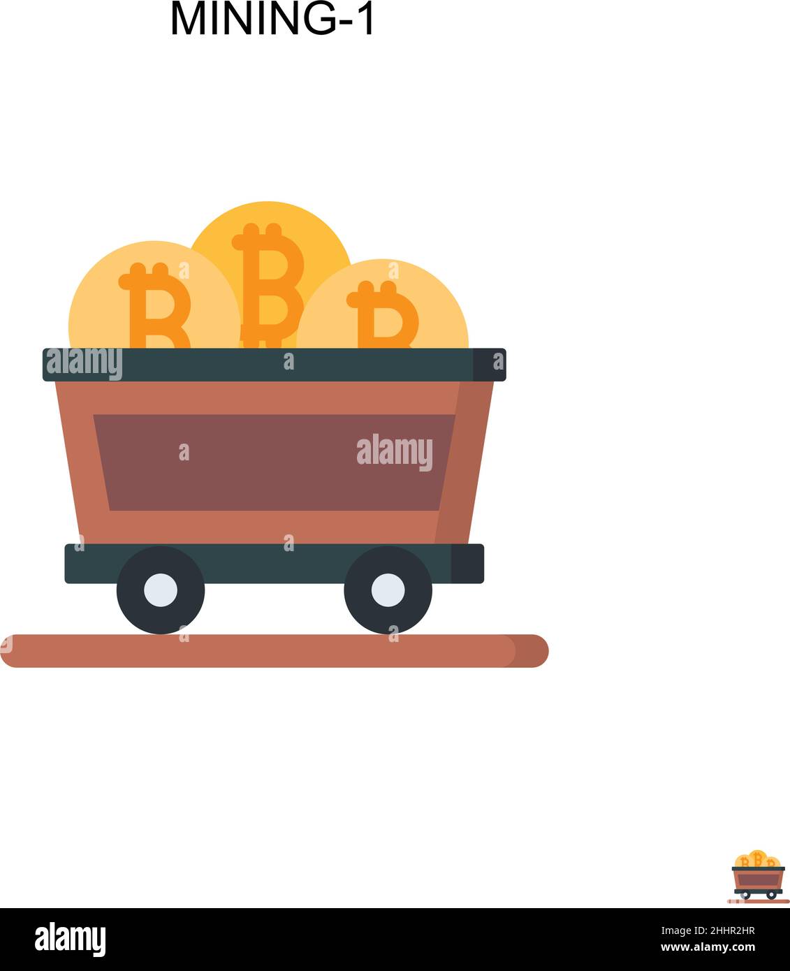 Mining-1 Simple vector icon.Perfect color modern pictogram on editable ...