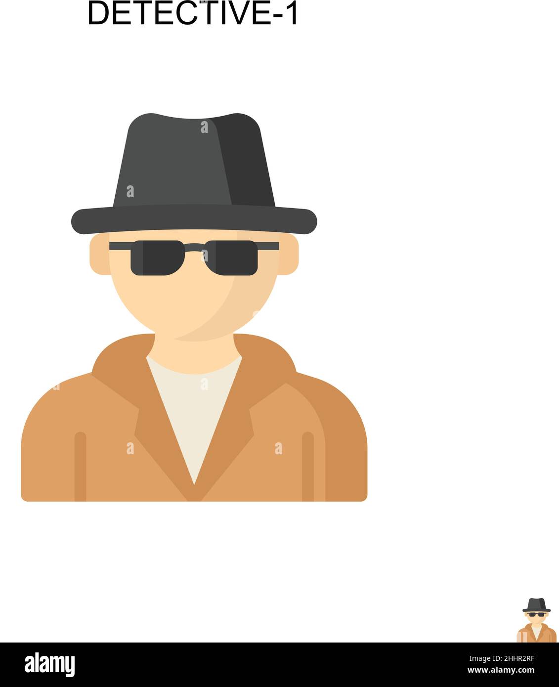 Detective-1 Simple vector icon.Perfect color modern pictogram on ...