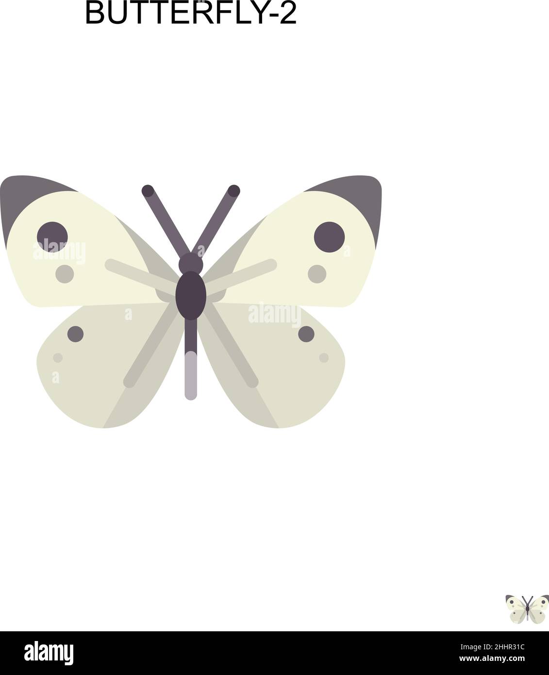 Butterfly-2 Simple vector icon.Perfect color modern pictogram on ...