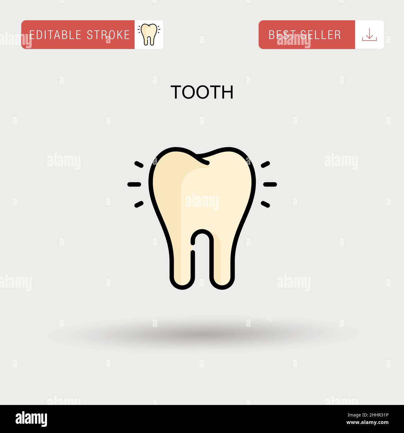 Tooth Simple vector icon Stock Vector Image & Art - Alamy