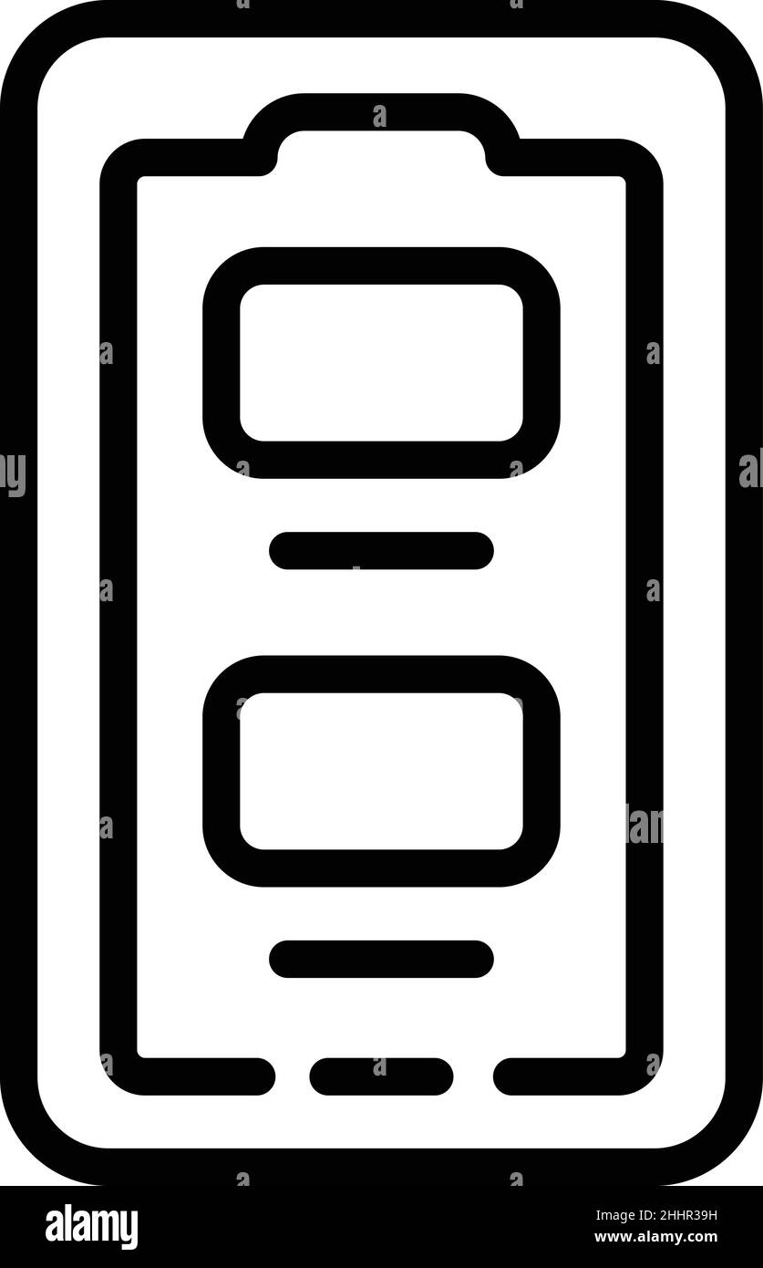 Smartphone inventory icon outline vector. Digital control. Computer ...