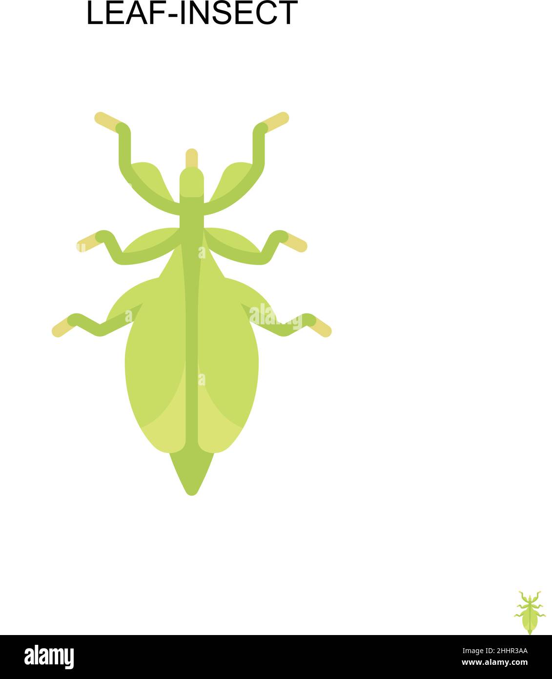 Leaf-insect Simple vector icon.Perfect color modern pictogram on ...