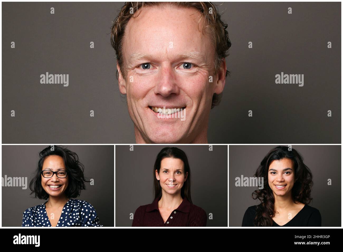 Group of people in a collage Stock Photo - Alamy