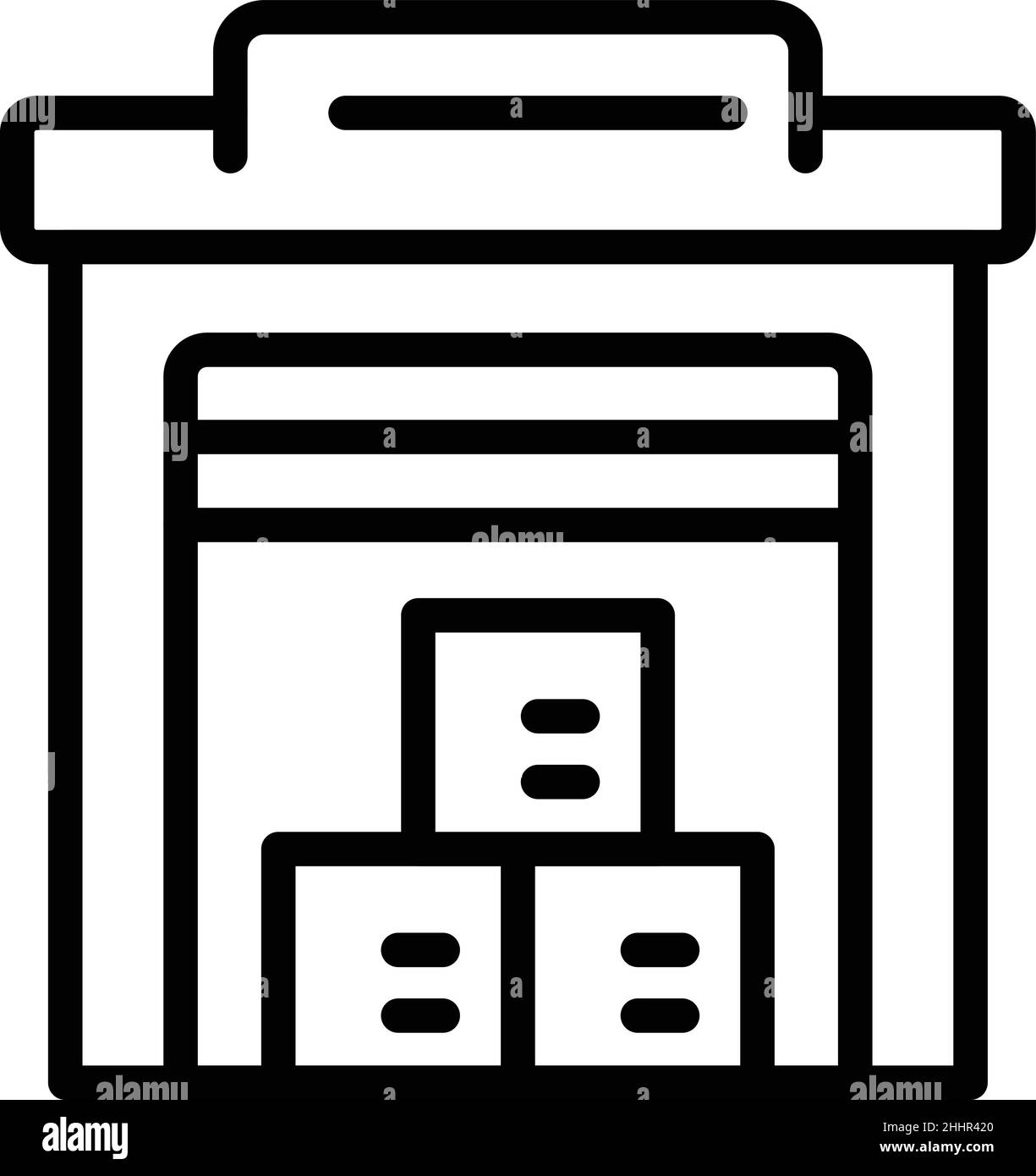 Warehouse digital icon outline vector. Management control. Supplier ...