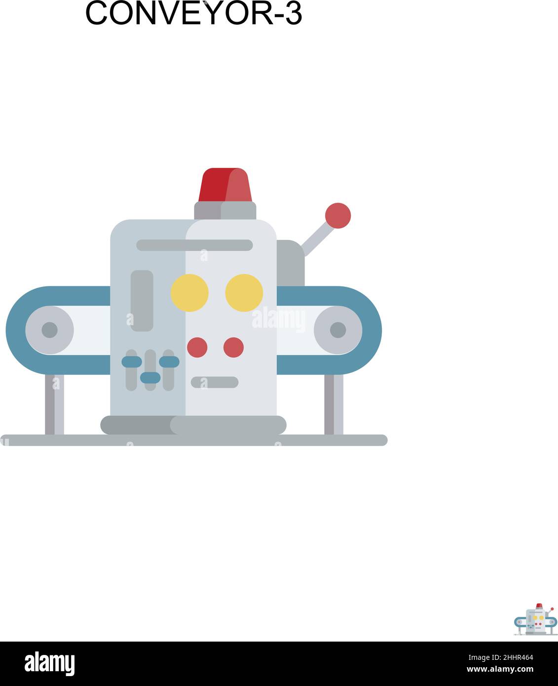 Conveyor-3 Simple vector icon.Perfect color modern pictogram on ...